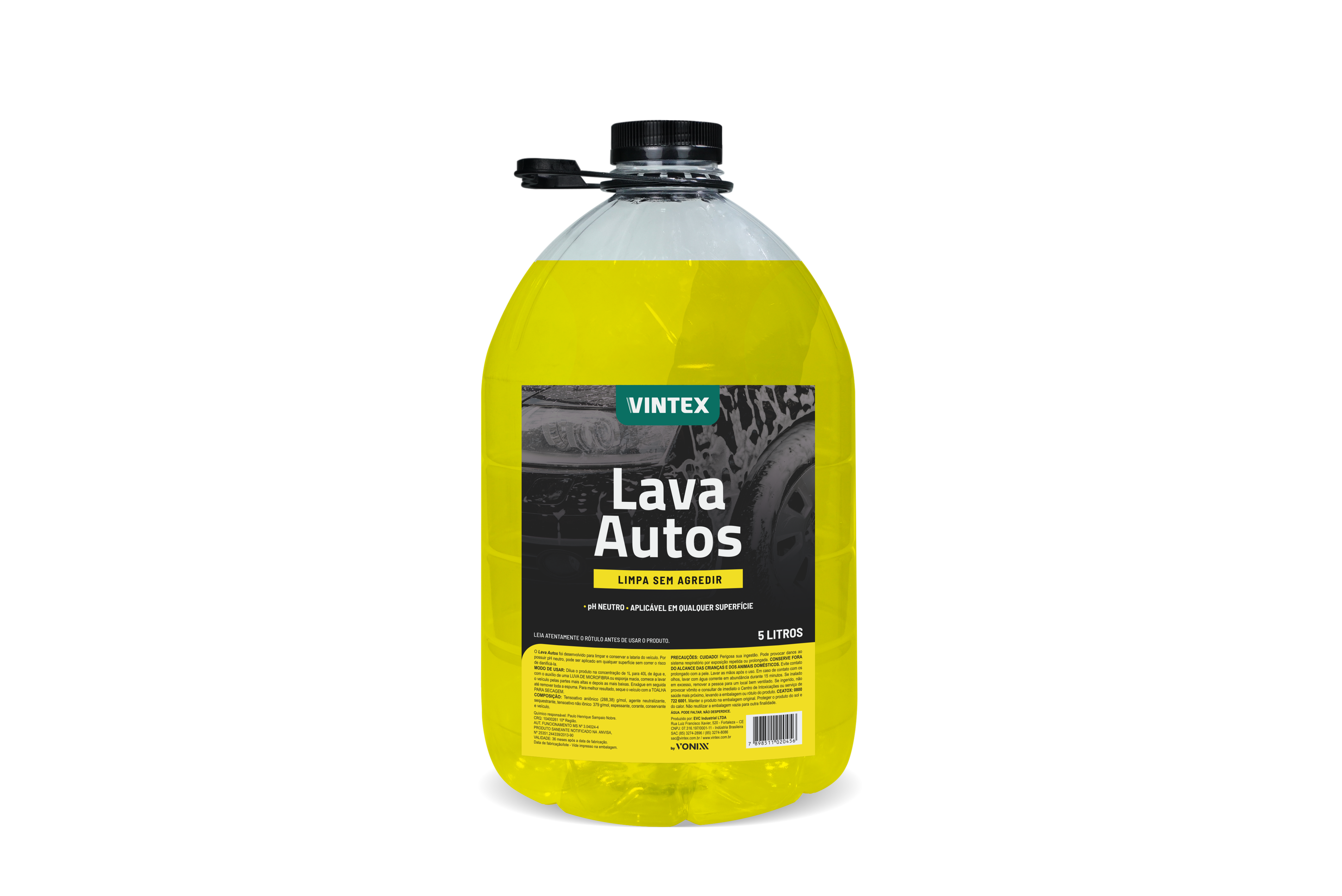 Vintex Lava Autos 5L - Shampoo Ph Neutro – PITS AUTOPARTES